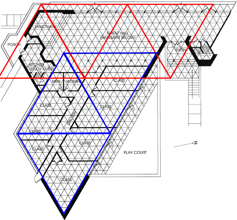 Frank Lloyd Wright Triangular Plan 6747